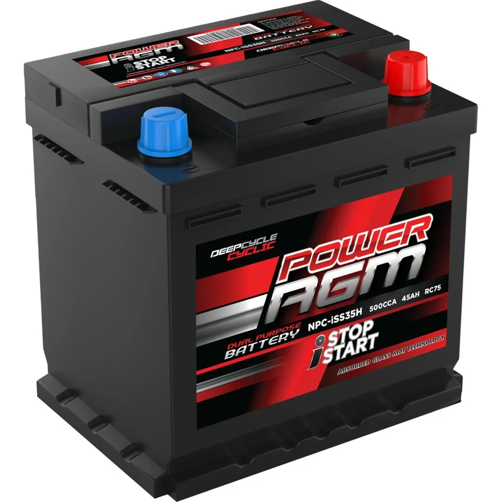 Power Crank Npciss Series, AGM Idel Stop Start Battery NPCISS35H ...