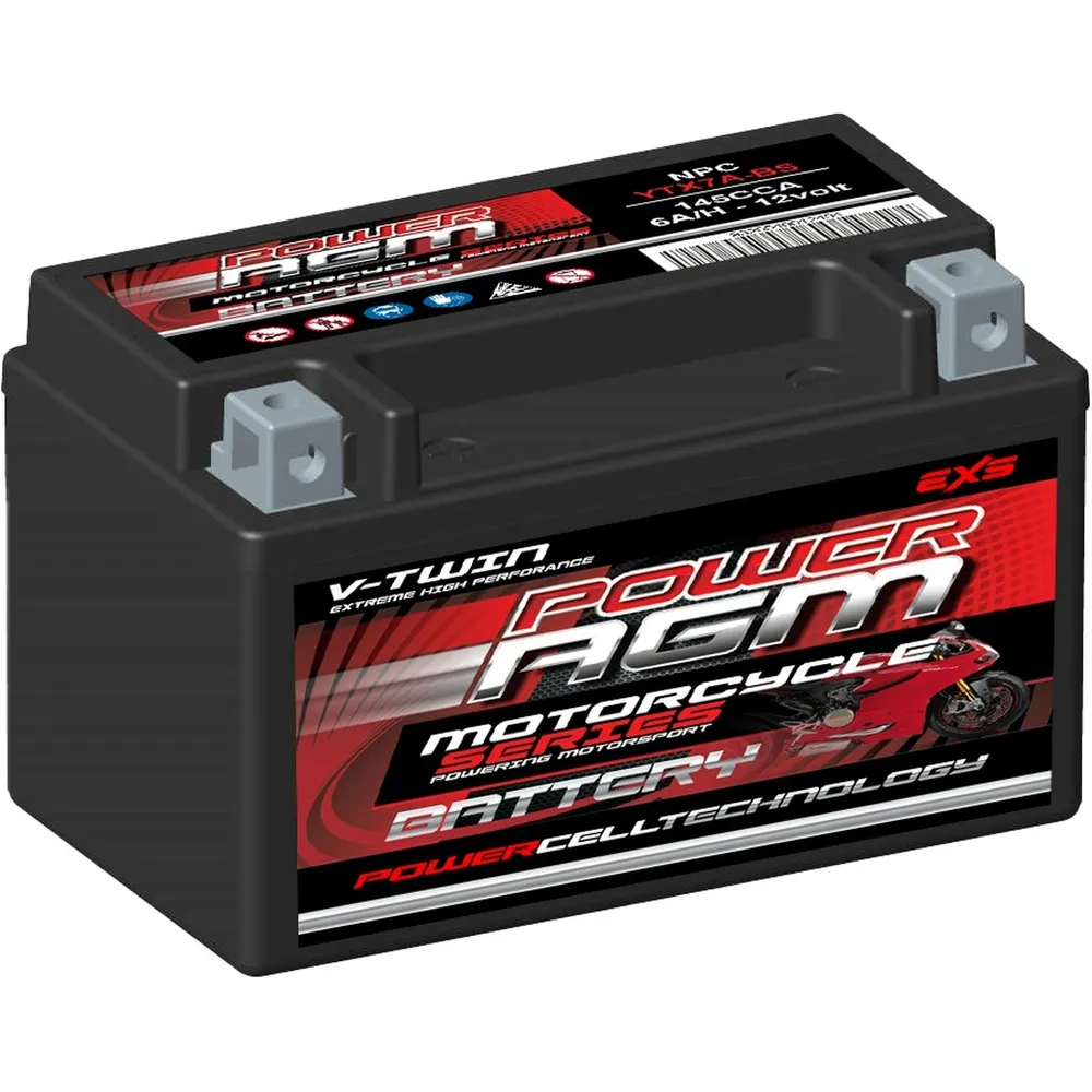 Power Crank Power AGM Factory Activated Series Motorcycle Battery NPC ...