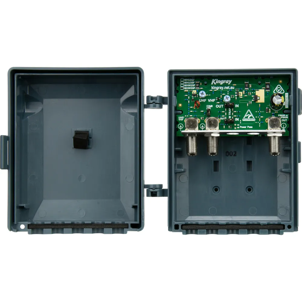 Kingray 35dB VHF/UHF Wideband Masthead Amplifier, Separate or Combined ...