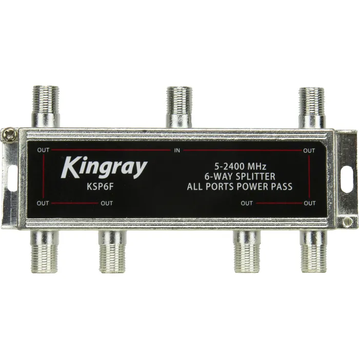 Kingray 6 Way All Ports Power Pass Splitter, 5-2400 MHz - Foxtel ...
