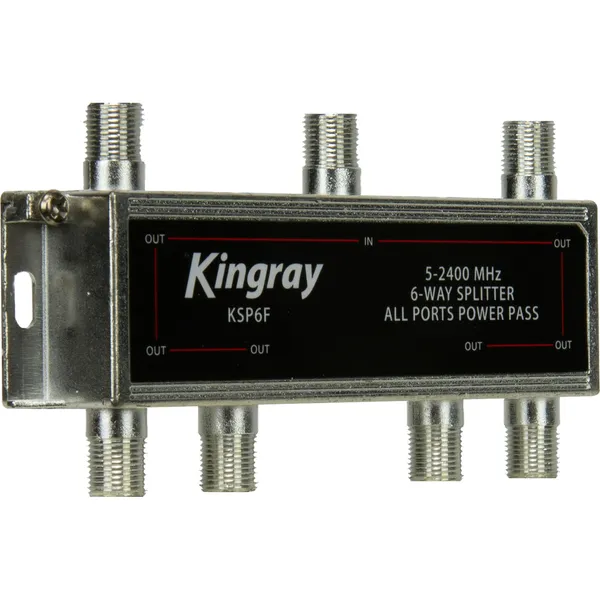 Kingray 6 Way All Ports Power Pass Splitter, 5-2400 MHz - Foxtel ...