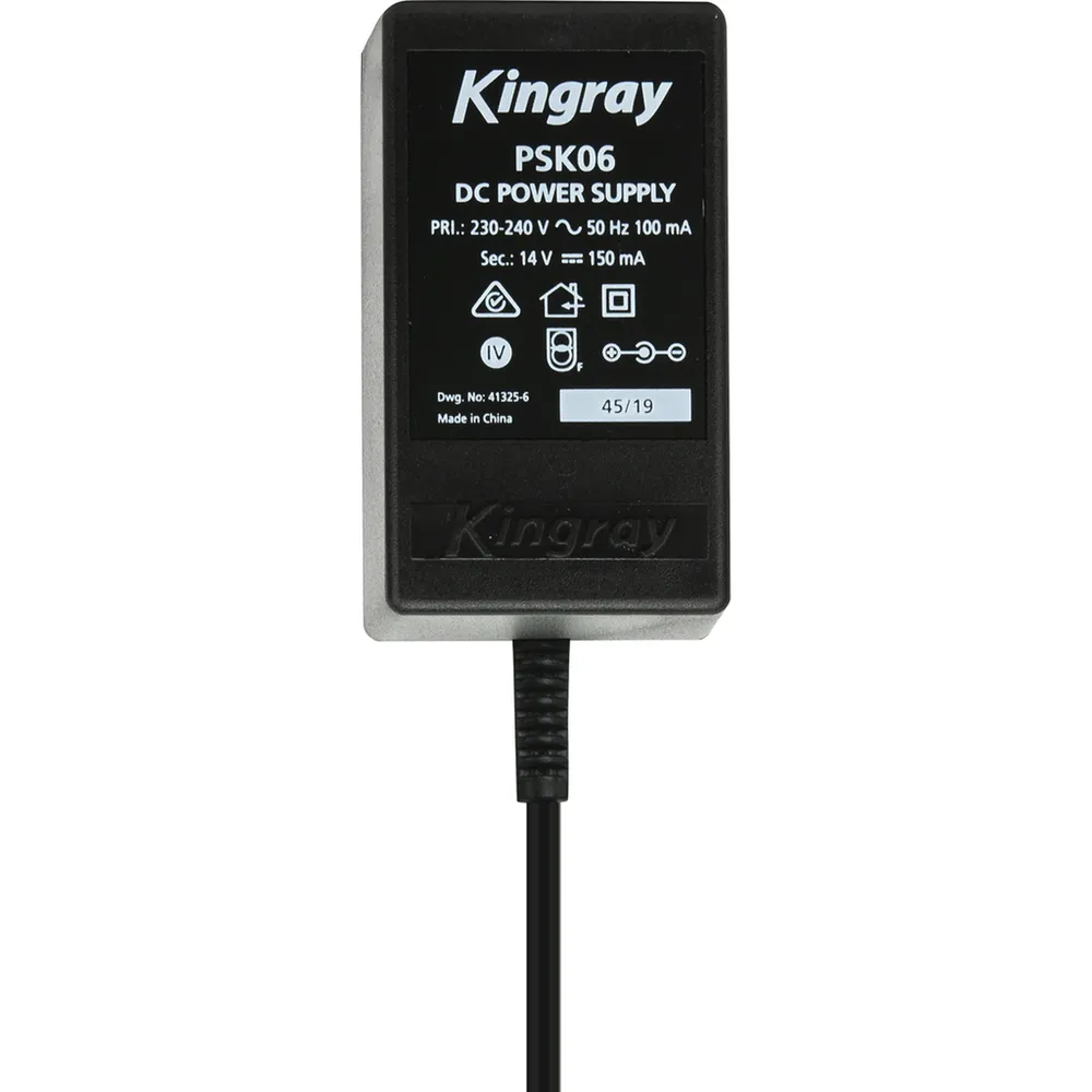 Kingray 14V DC 150mA Plug Pack with PAL connection on power injector ...