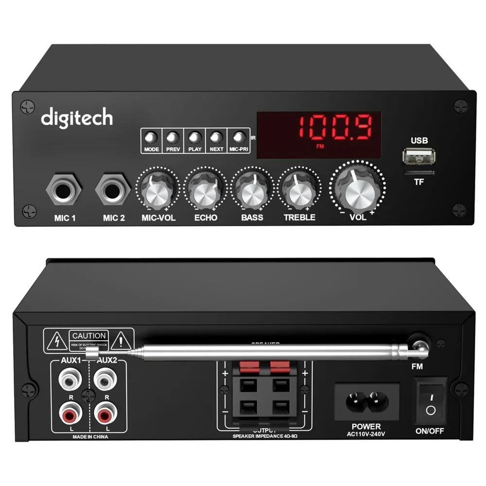 2x50W Amplifier with BT/USB/TF/FM/2xAUX/2xMIC | Jaycar Australia
