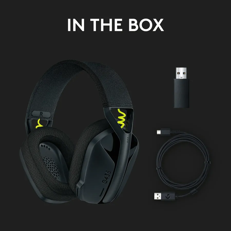 Logitech® G435 LIGHTSPEED Wireless Gaming Headset Black with Bluetooth ...