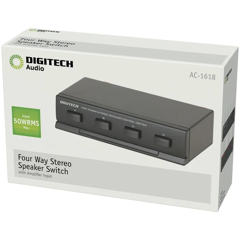 Digitech Four Way Stereo Speaker Switch | Jaycar Australia
