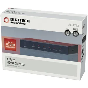 Digitech 4 Way Splitter with 4K Support | Jaycar Australia