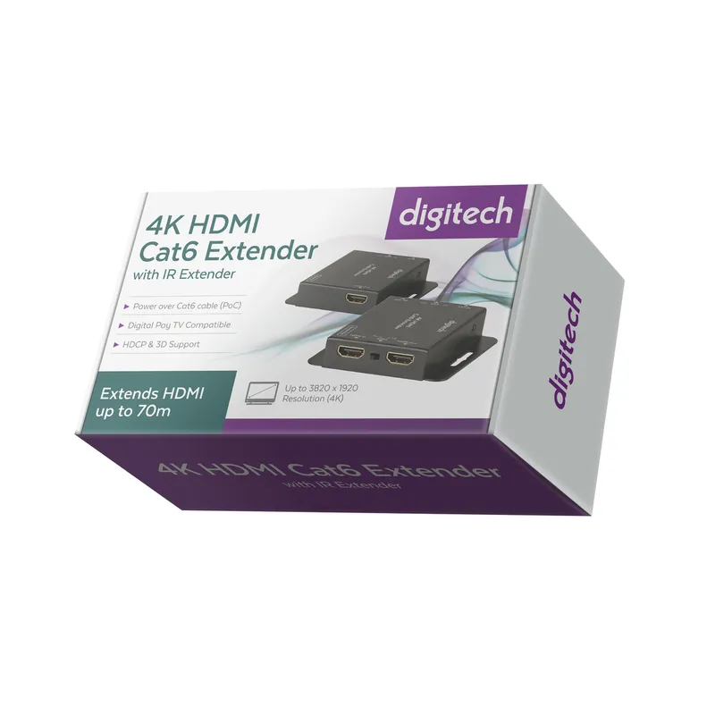 Digitech 4K HDMI Cat6 Extender with IR Extender | Jaycar Australia