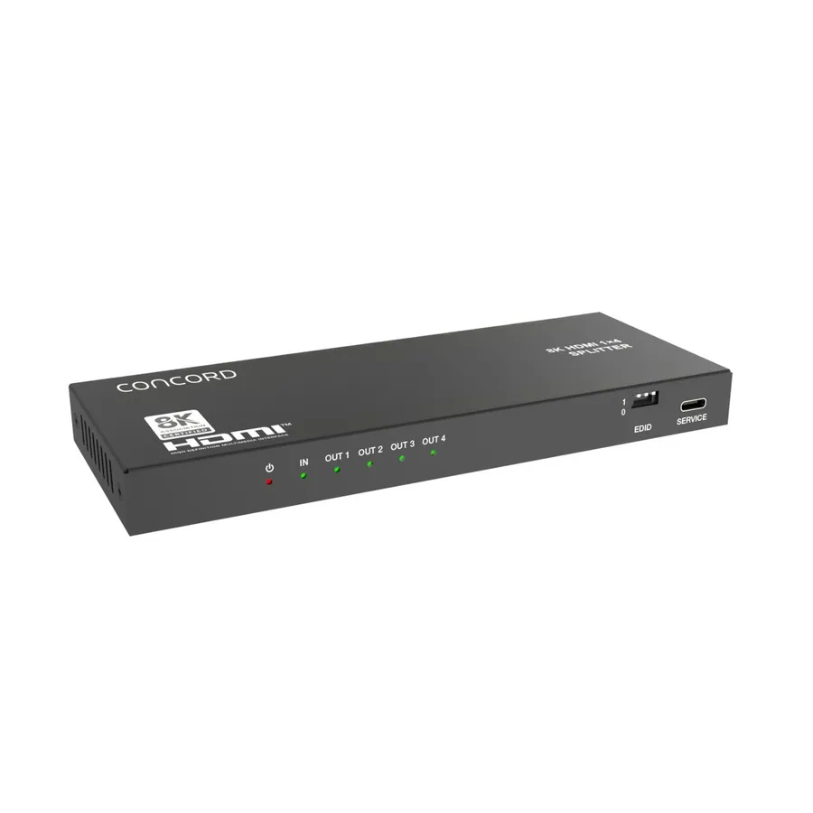 Concord 4-Way 8K HDMI Splitter | Jaycar Australia