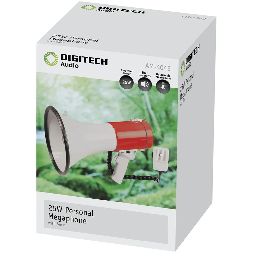 Digitech 25W Personal Megaphone with Siren | Jaycar Australia