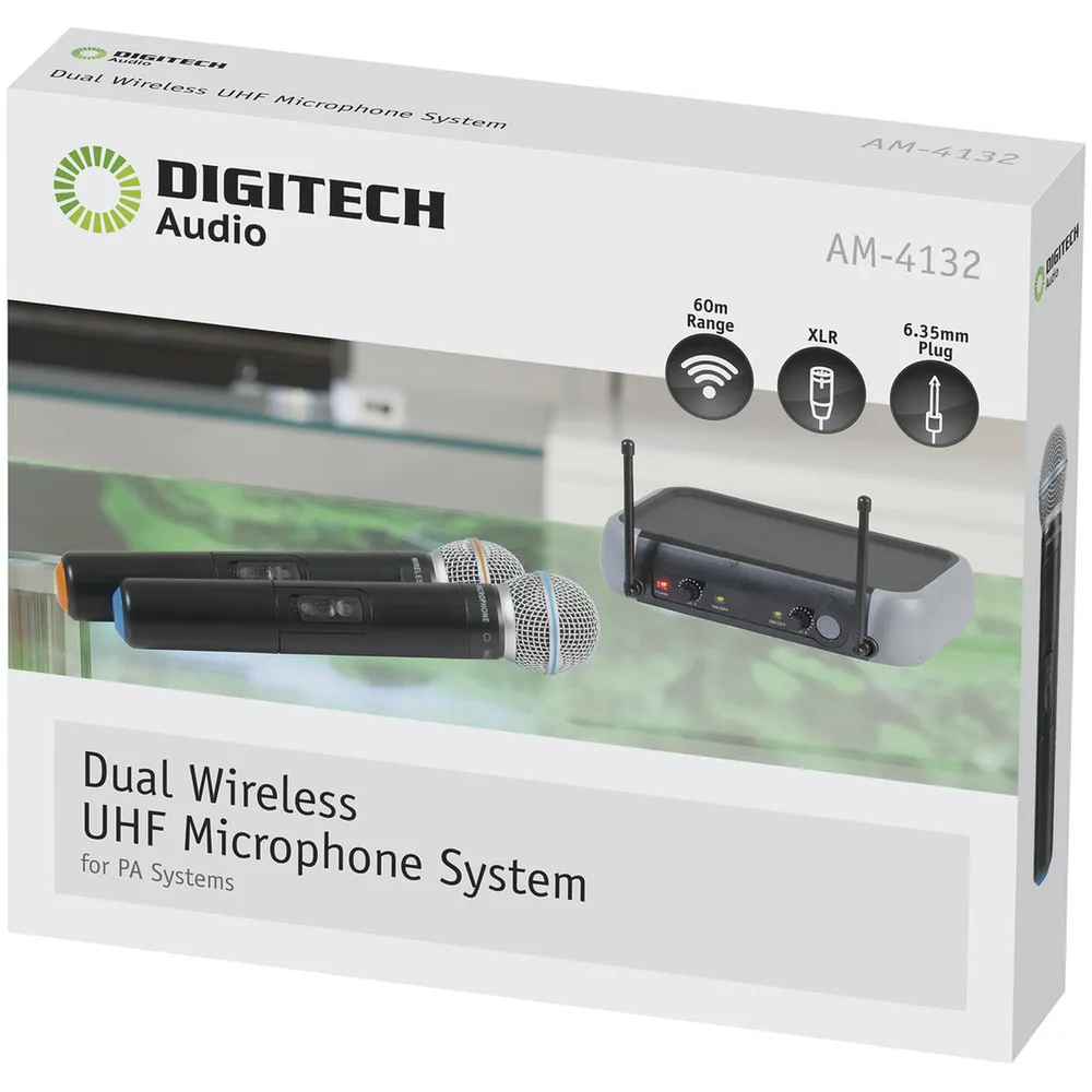 Digitech Dual Wireless UHF Microphone System | Jaycar Australia