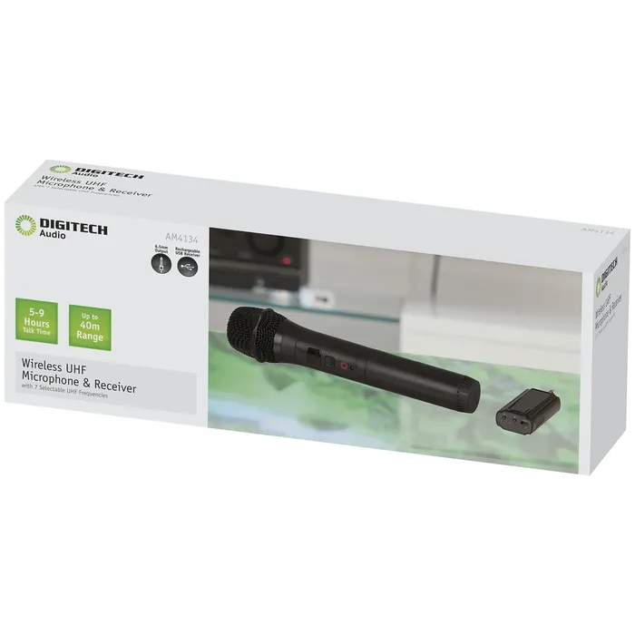 Digitech UHF Wireless Microphone and Receiver | Jaycar New Zealand