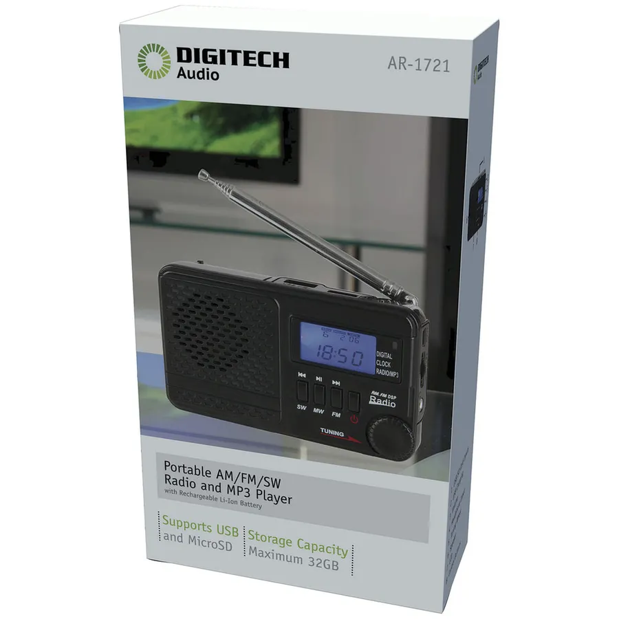 Digitech AM/FM/SW Rechargeable Radio with MP3 | Jaycar Australia