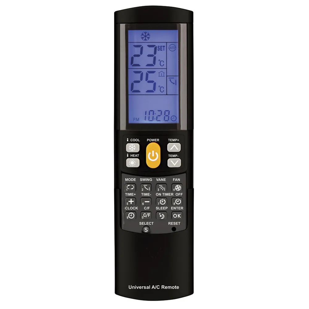 Universal Remote Control for Air Conditioners with Backlit LCD | Jaycar ...