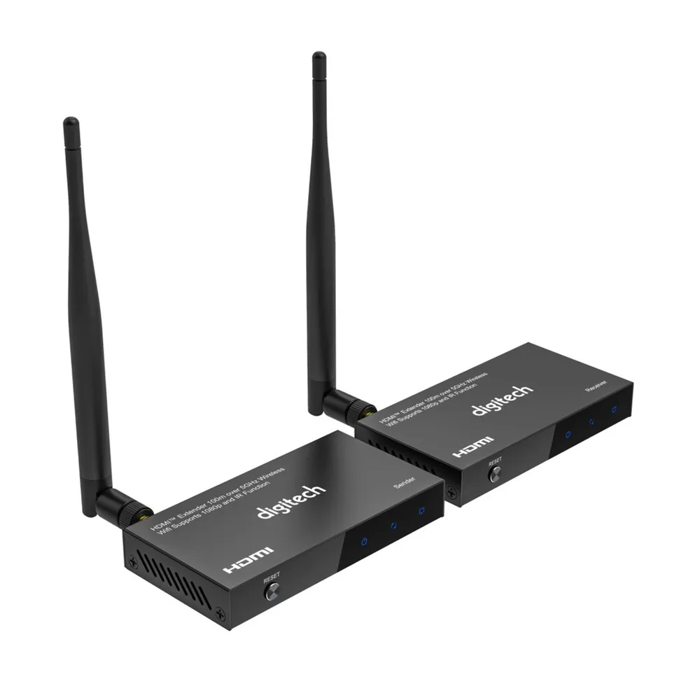 HDMI Extender 100m over 5GHz Wireless Wi-Fi Supports 1080p and IR ...