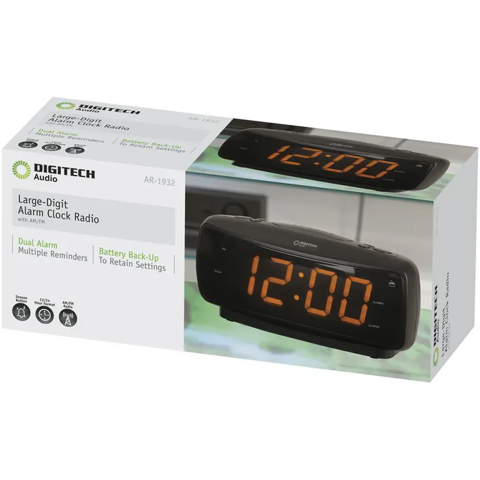 Digitech Large-Digit Alarm Clock with AM/FM Radio | Jaycar Australia