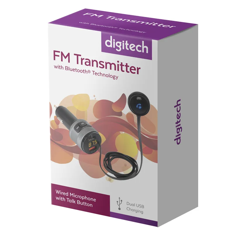 Digitech FM Transmitter with Bluetooth® Technology, USB and Microphone ...