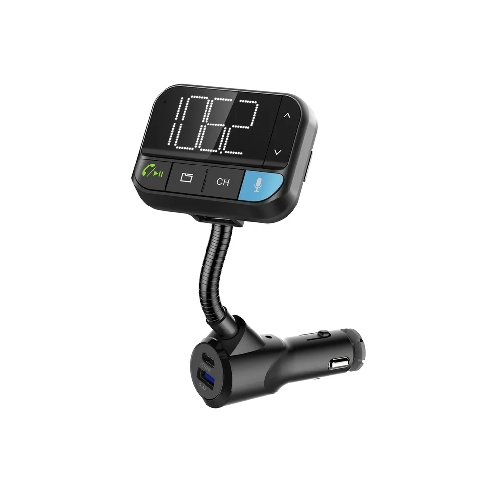 Digitech FM Transmitter with Voice Commands, Bluetooth, USB Type C ...