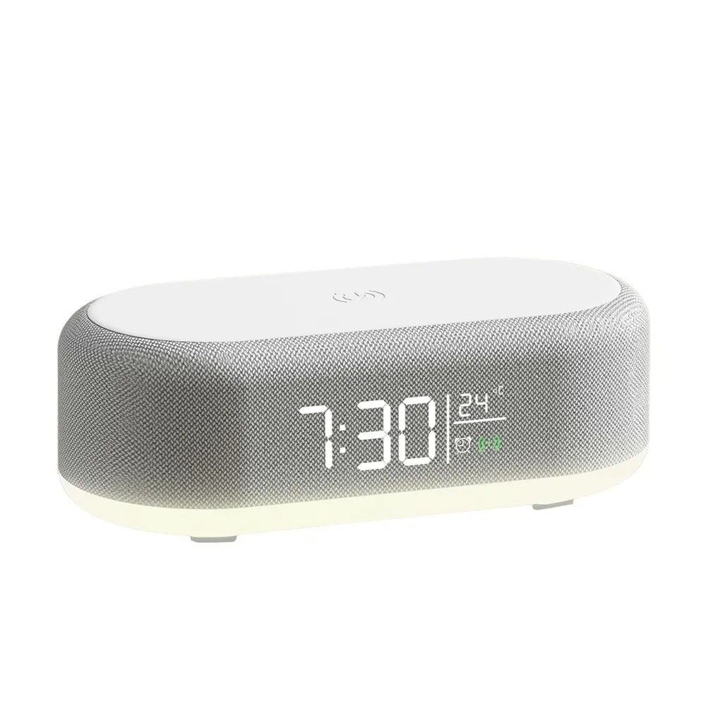 6-in-1 BT 5.3 Alarm Clock BT 5.3 speaker charging RGB night light ...
