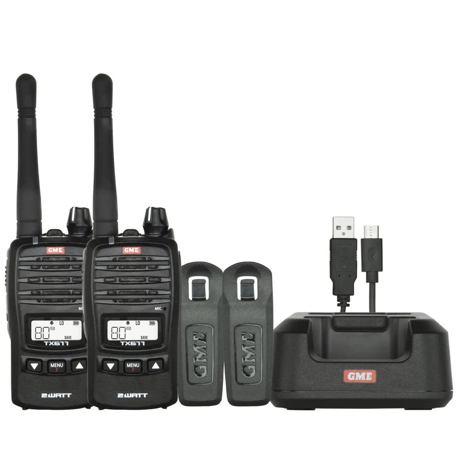 GME 2W UHF Transceiver TX677QP Quad Pack | Jaycar Australia