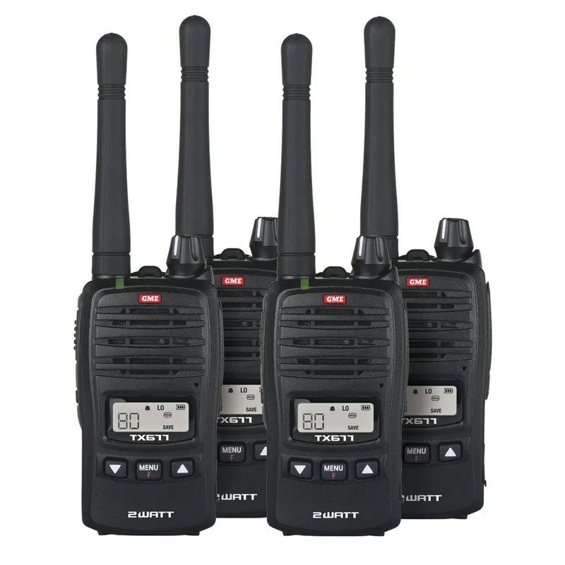 GME 2W UHF Transceiver TX677QP Quad Pack | Jaycar Australia