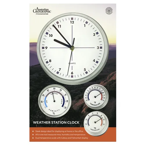 Australian Geographic Weather Clock | Jaycar Australia