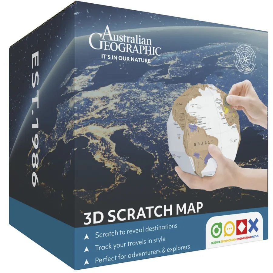 Australian Geographic Scratch World Globe | Jaycar Australia