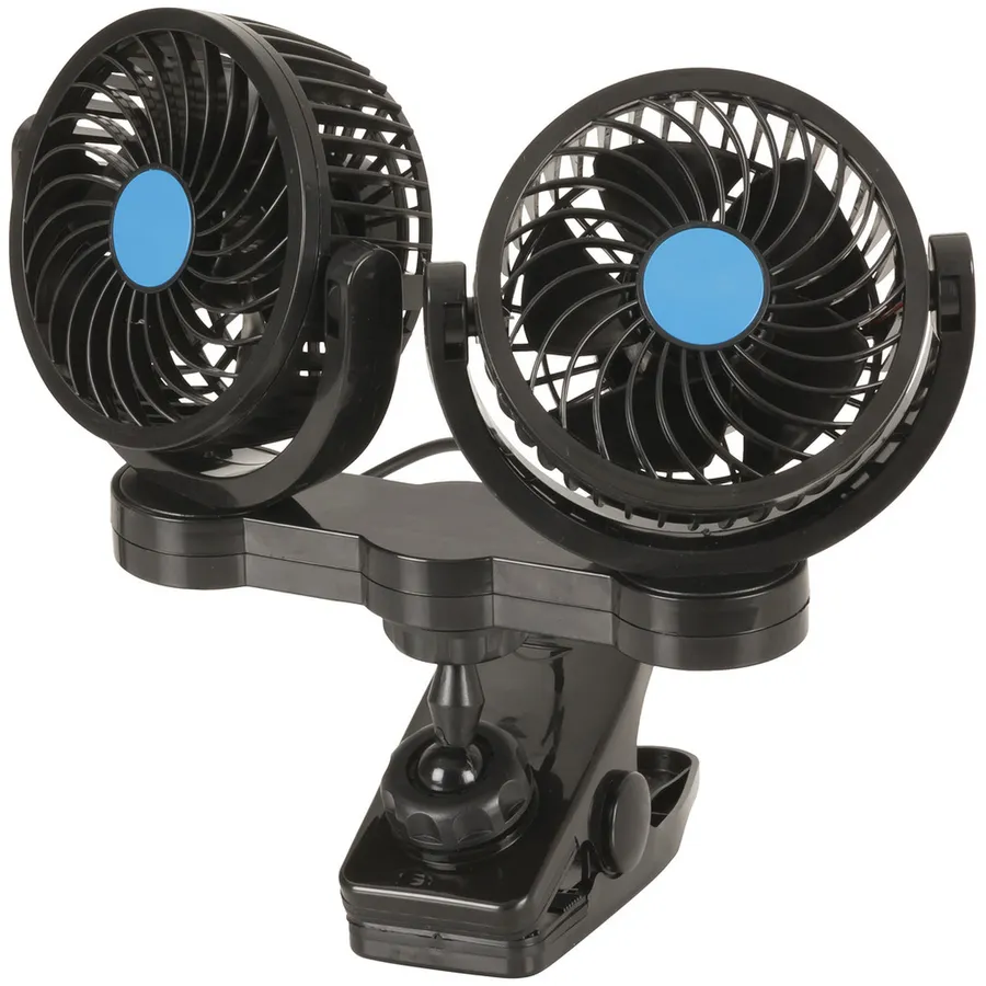 Dual 100mm 12V Fans with Clamp Mount | Jaycar Australia