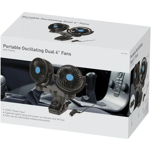 Dual 100mm 12V Fans with Clamp Mount | Jaycar Australia