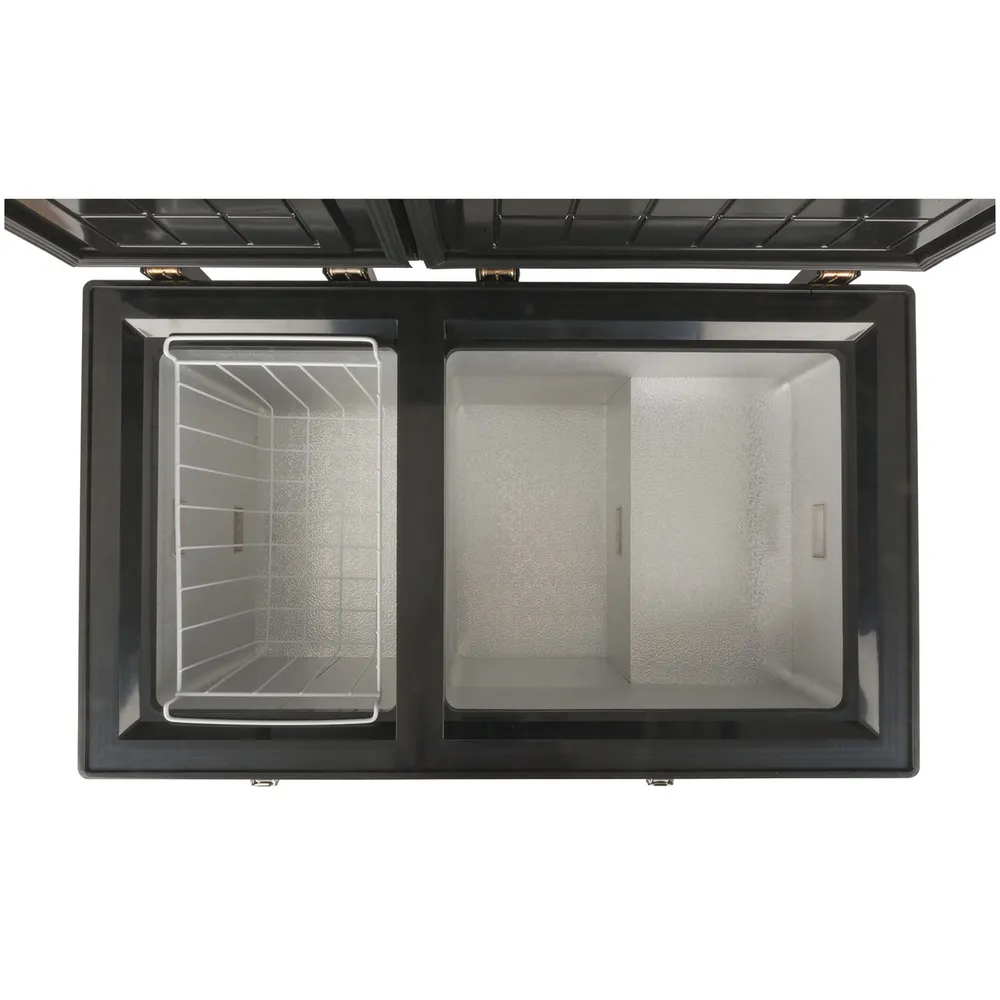 80L Brass Monkey Portable Dual Zone Stainless Steel Fridge/Freezer ...