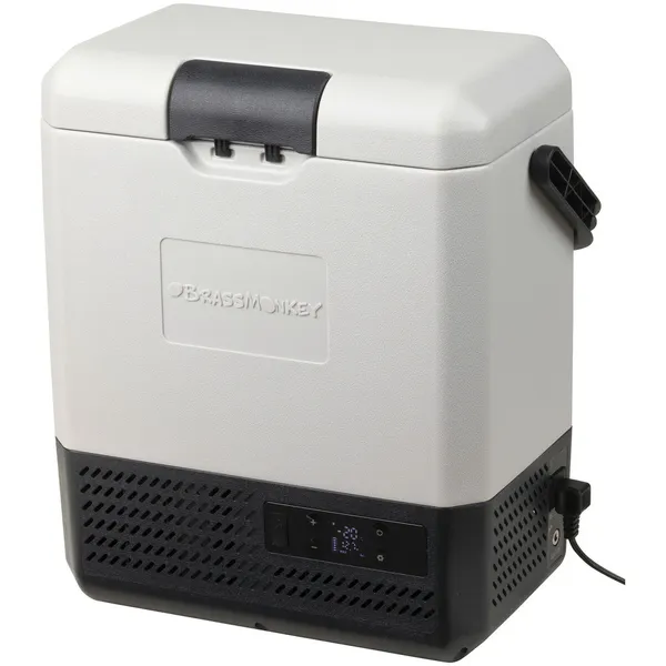 8L Brass Monkey Portable Fridge/Freezer with Carry Handle and Battery ...