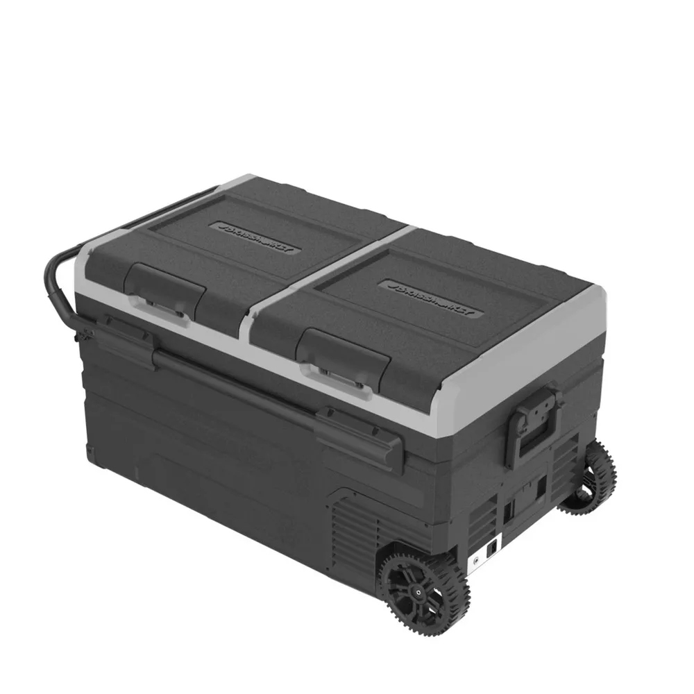 75L Brass Monkey Portable Low Profile Dual Zone Fridge/Freezer with ...