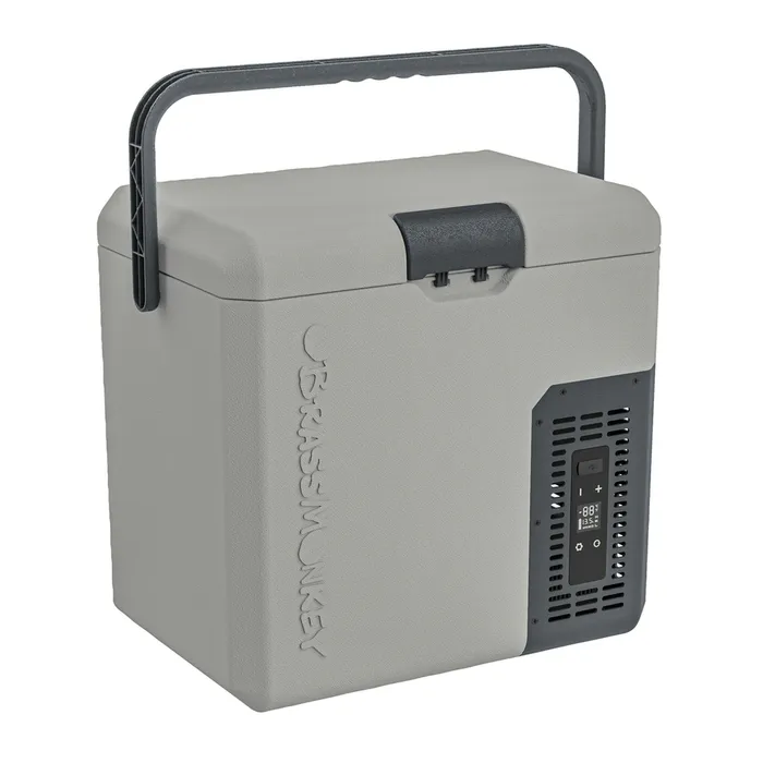 18L Brass Monkey Portable Fridge/Freezer with Carry Handle and Battery ...