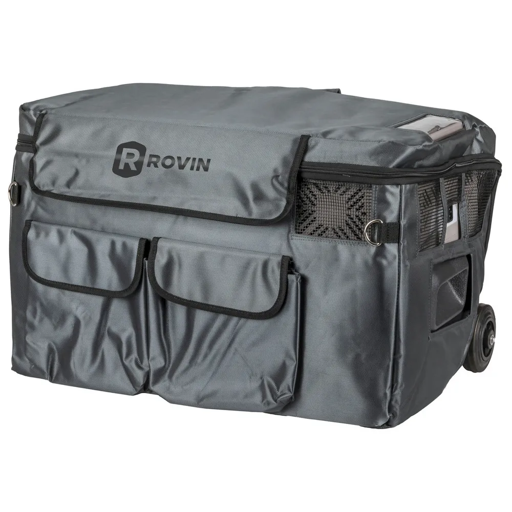 75L Rovin Dual Zone Portable Fridge or Freezer with Solar Charger Board ...