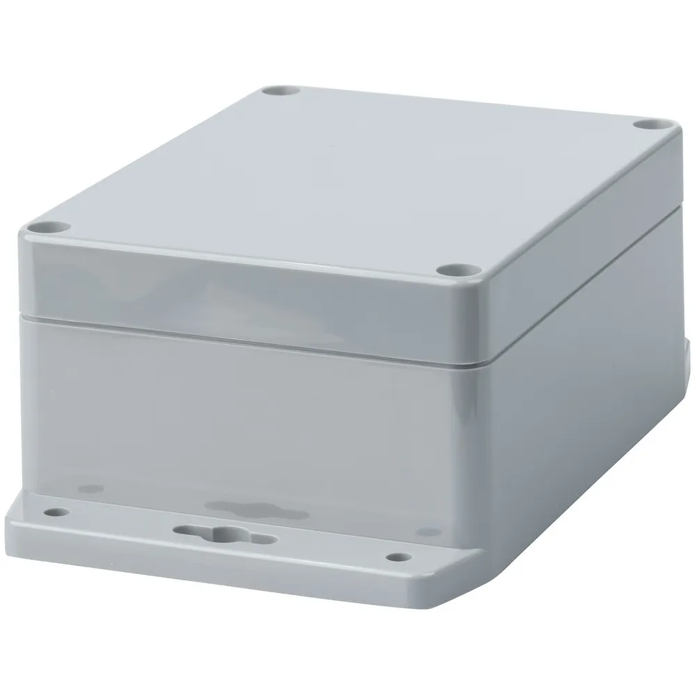IP65 Sealed ABS Enclosures - Dark Grey with Mounting Flange ...