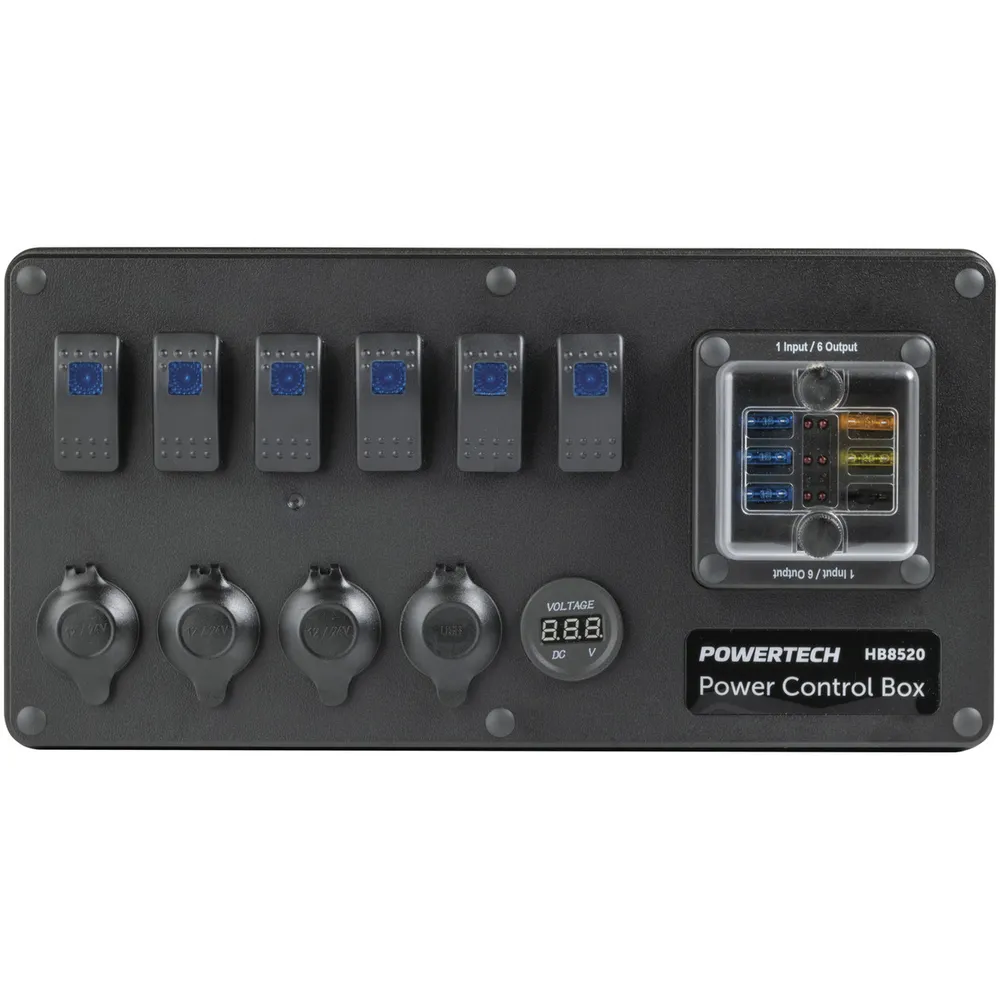 Powertech DC Control Box for External Battery with Voltage Display ...