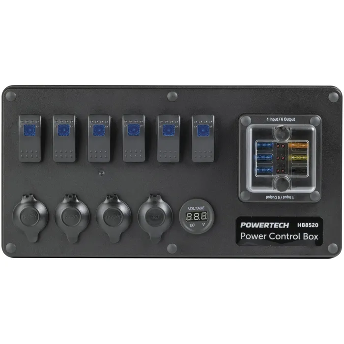 Powertech DC Control Box for External Battery with Voltage Display ...
