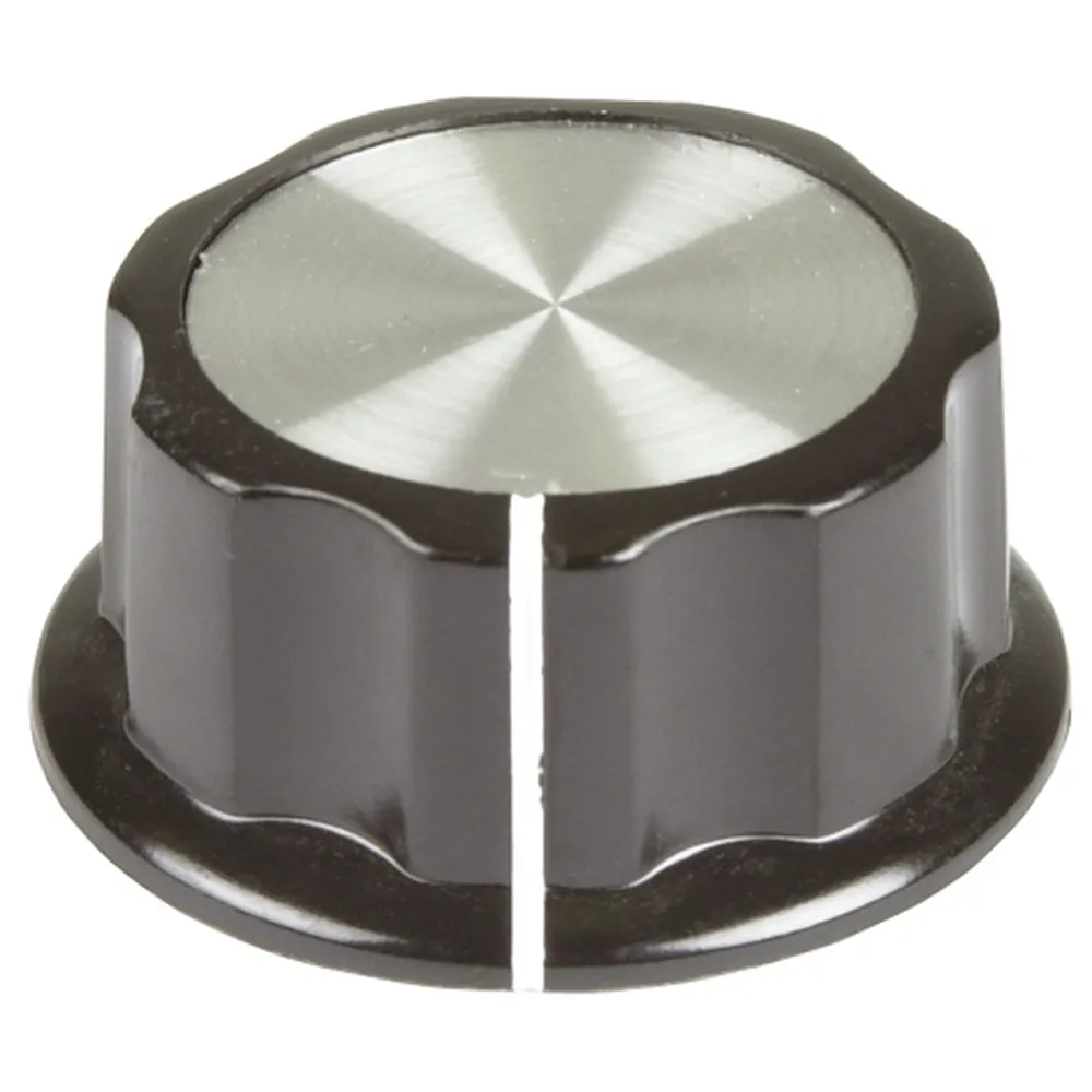27mm Knob - Black Plastic Aluminium Insert | Jaycar Australia