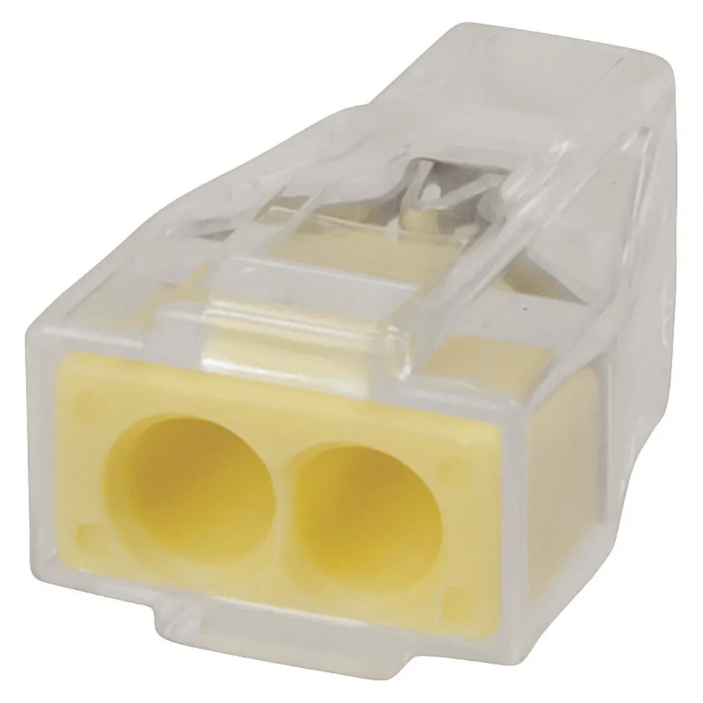 2 Way Yellow Wago Push Wire Connector | Jaycar New Zealand