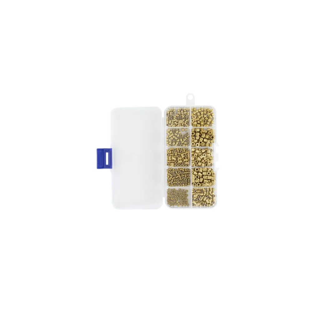 Bushing Heat Set Threaded Brass M2 M2.5 M3 Set of 500 | Jaycar Australia