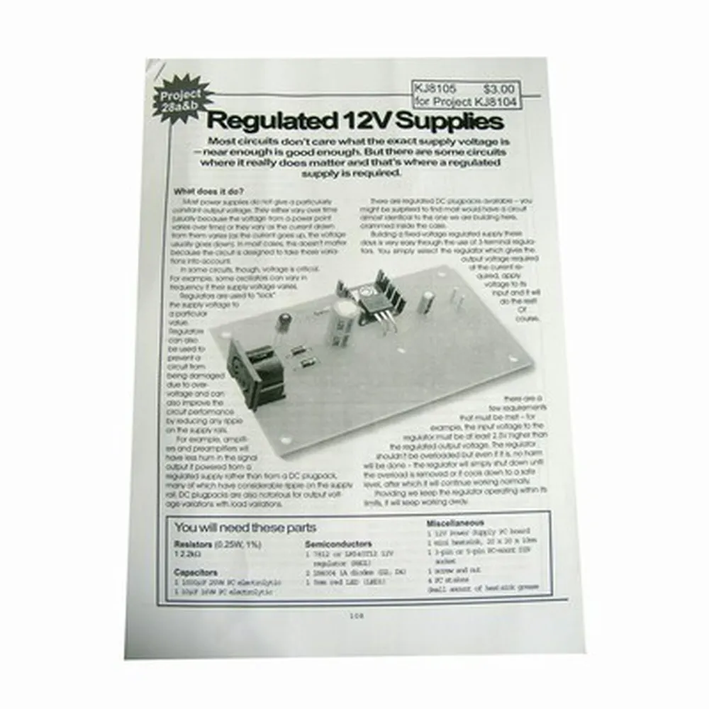 Regulated +12V Power Supply Instructions | Jaycar Australia