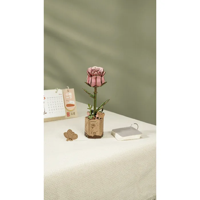 Wooden Craft DIY Pink Rose ROKR | Jaycar Australia