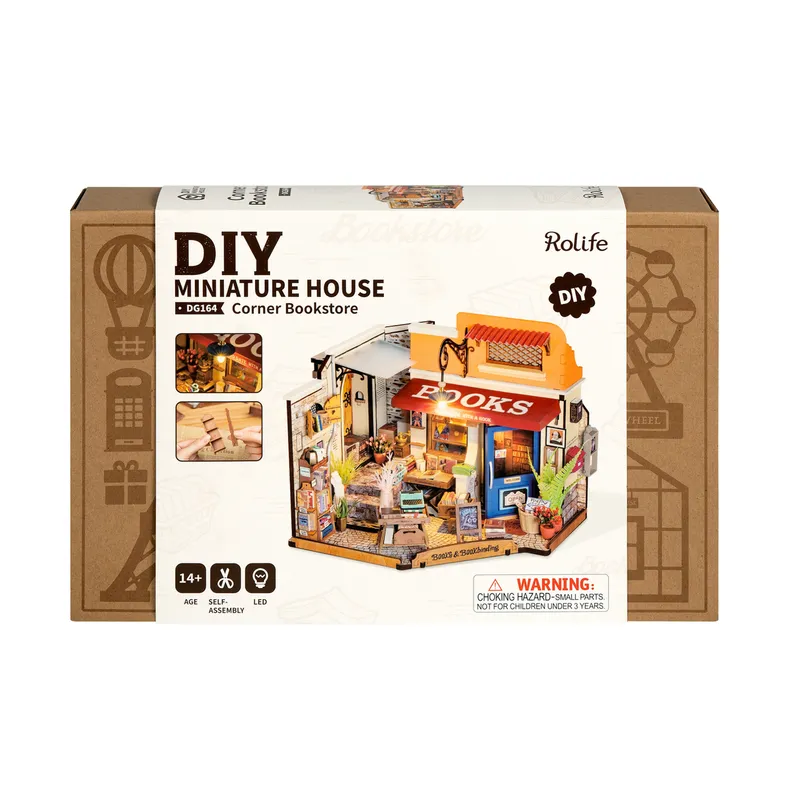 ROKR Corner Bookstore DIY Miniature House Kit | Jaycar Australia