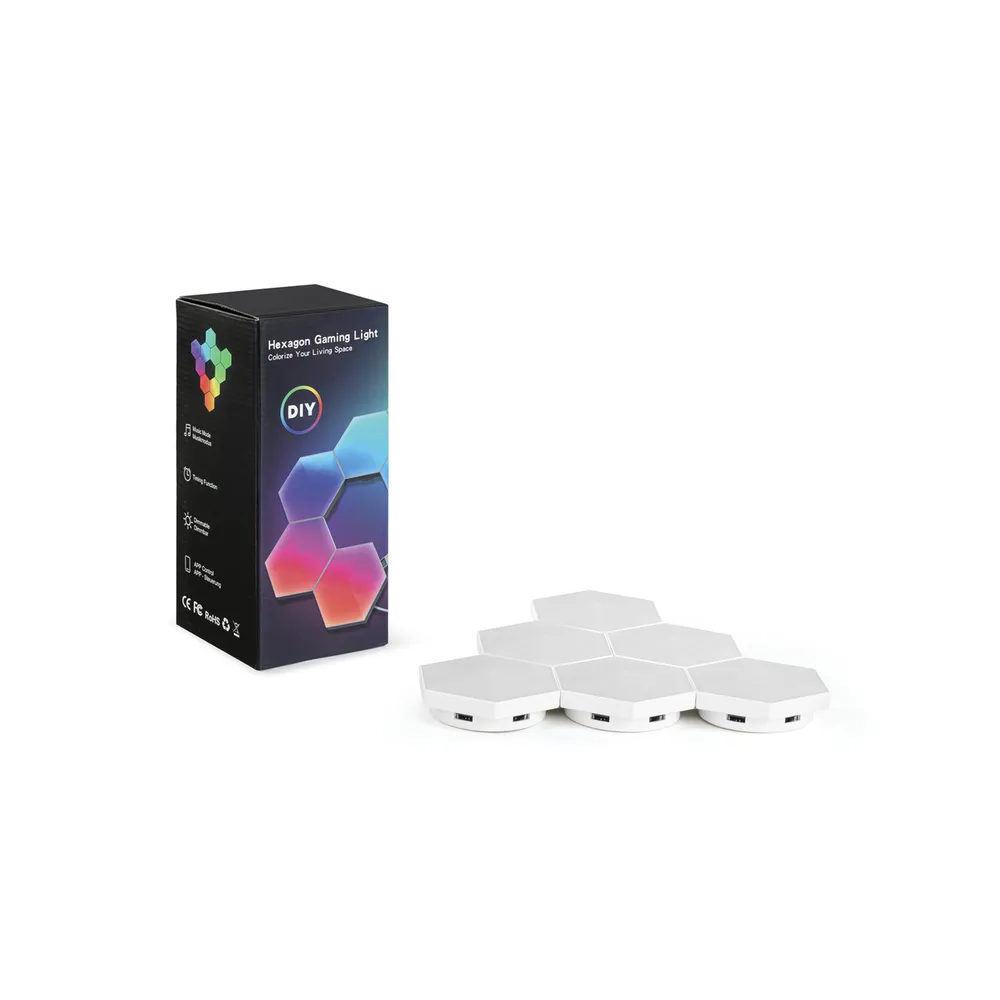 Smart RGB LED Hex Panel Kit 6 pack | Jaycar Australia