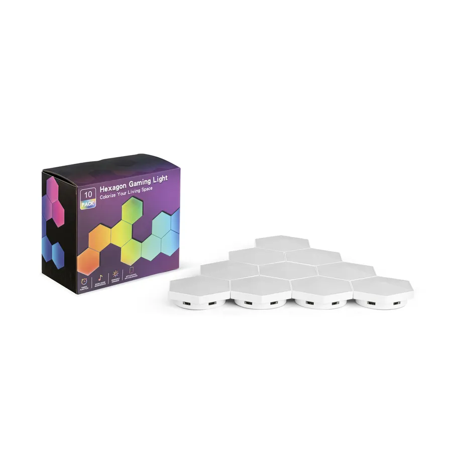 Smart RGB LED Hex Panel Kit 10pk | Jaycar Australia