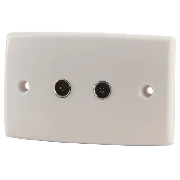 PAL 2 Socket Wallplate - TV and FM | Jaycar Australia