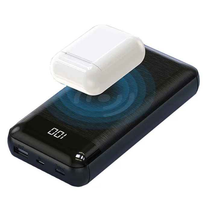 Powertech 10,000mAh Power Bank with USB-C and USB-A Ports in Black ...