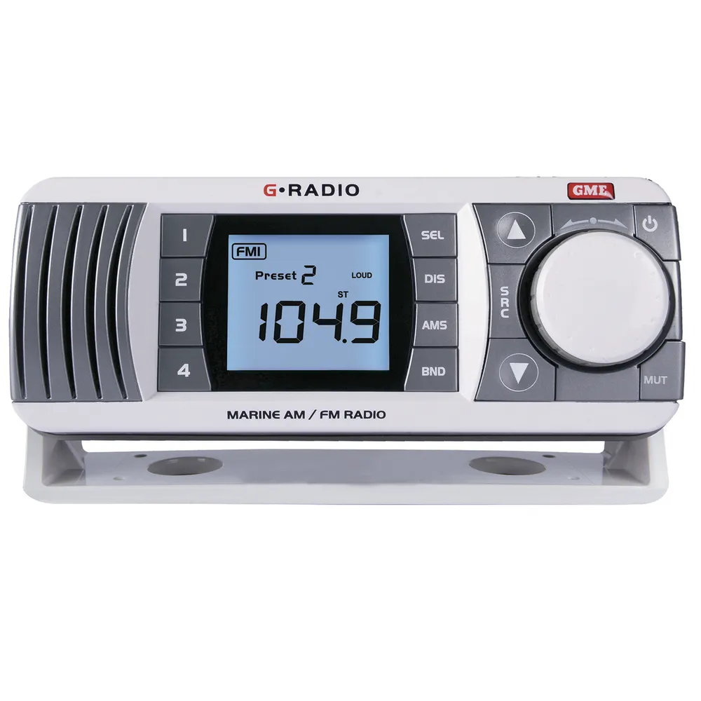 GME AM/FM Marine Stereo with Bluetooth, USB and Aux Input GR350BTW ...
