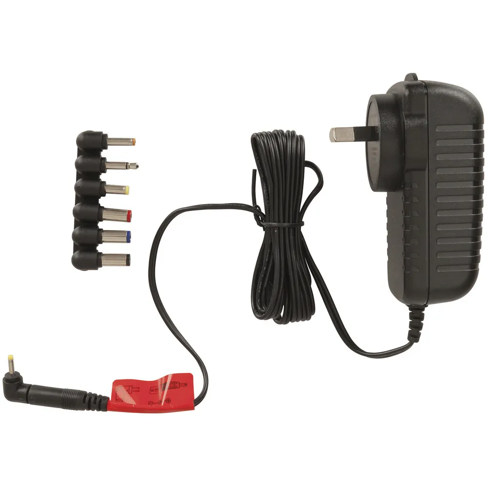 12V DC 2.5A Power Supply 7DC Plugs | Jaycar Australia
