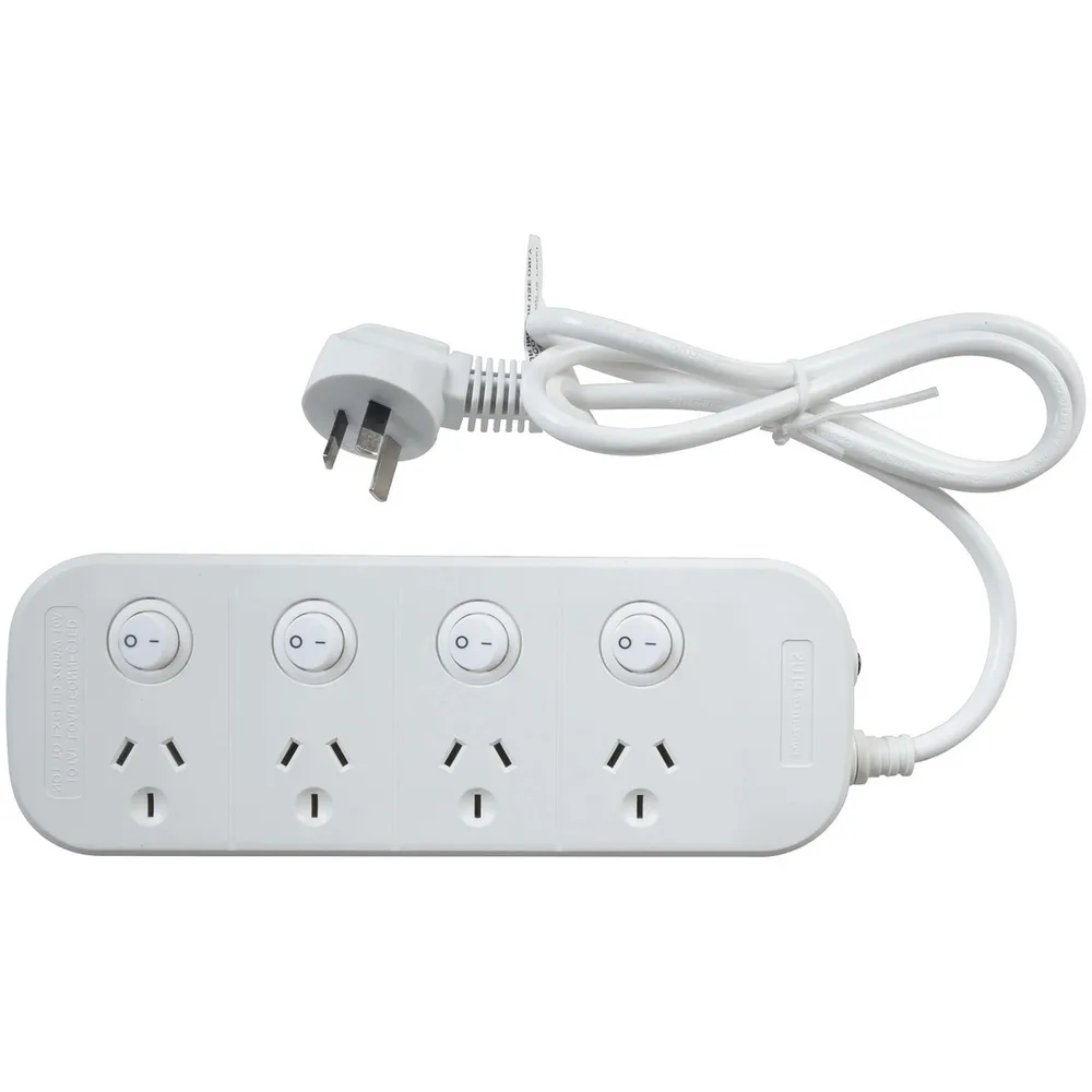 4 way Powerboard with 4 switches and Surge Overload Protection | Jaycar ...