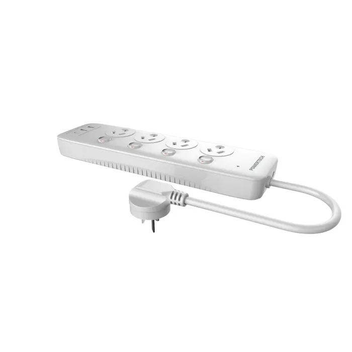 4 Way Surge Protected Individual switched power board 2xUSB A and ...